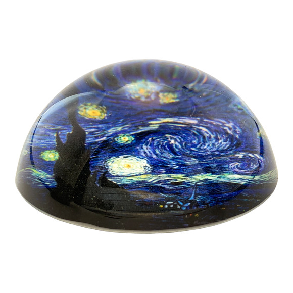 Office | Van Gogh Starry Night Glass Dome Paperweight Gift Boxed 3 ...
